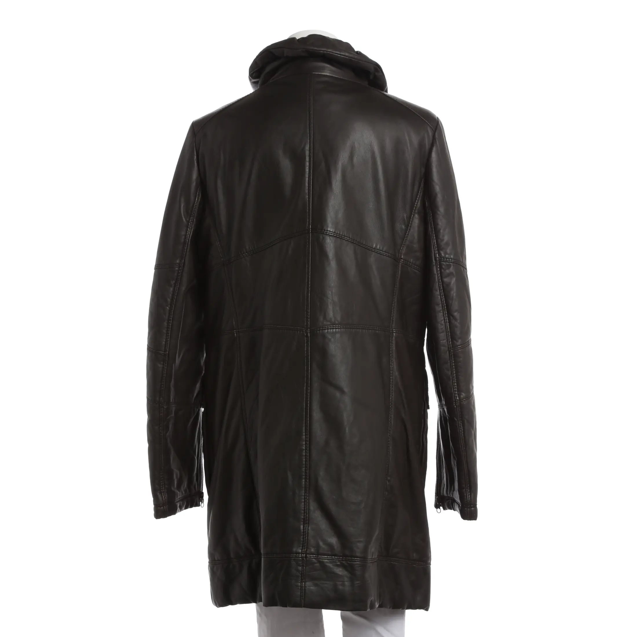 Marc Cain Ledermantel Größe 42 in Dunkelbraun